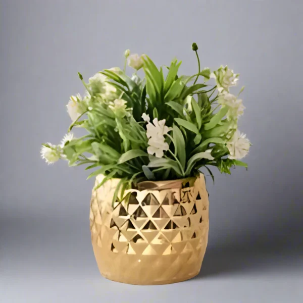 Geometric Golden Jasmin Planter – One Fab